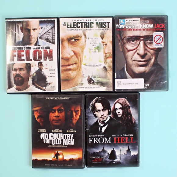 Media | 5 Dvd Lot Felon From Hell In The Electric Mist | Poshmark